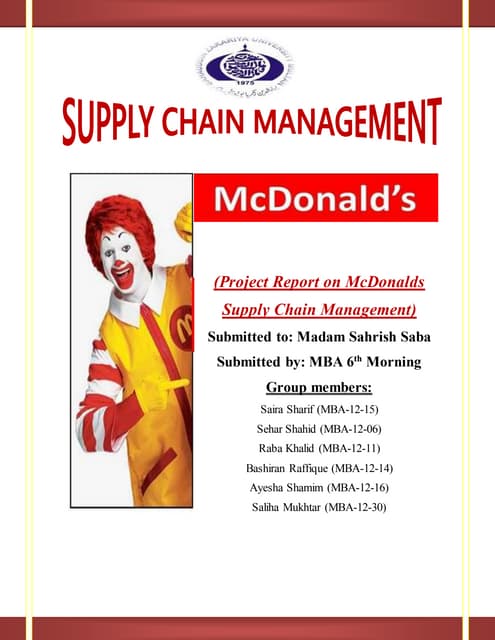 KFC Supply Chain Management | PPTX