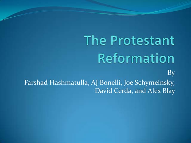 The protestant reformation powerpoint | PPT