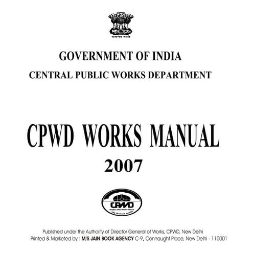CPWD Works Manual 2019 SOP for repaire and maintenance | PDF