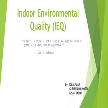 Indoor Environmental Quality (IEQ) | PPTX