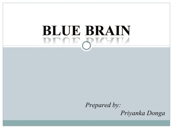 Blue Brain Technology | PPTX
