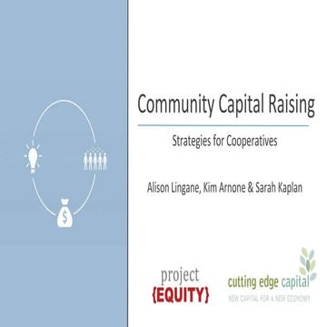 Community Capital Raising Strategies for Worker Cooperatives | PPT