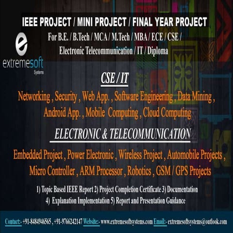 IEEE Projects & Final year Projects | PPTX