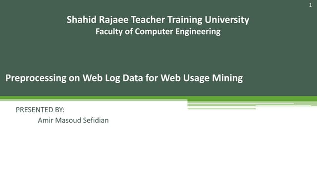 Preprocessing Of Web Log Data For Web Usage Mining Ppt 4827