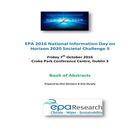 EPA H2020 SC5 Info Day Book of Abstracts | PDF