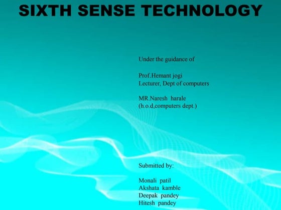 Sixth Sense Technology | PPTX