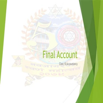Class 10 Accountancy Final Account Pptx