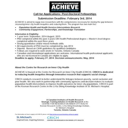 Call for Application - post-doc followship | PDF