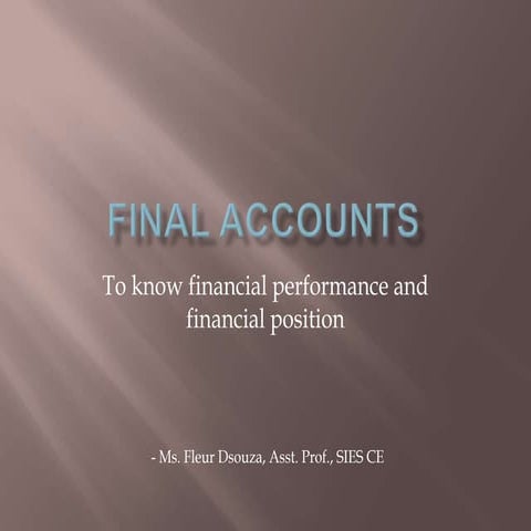 Final Accounts adjustments | PPT