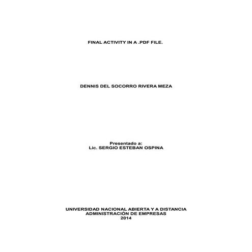 Final activity in a (2) | PDF