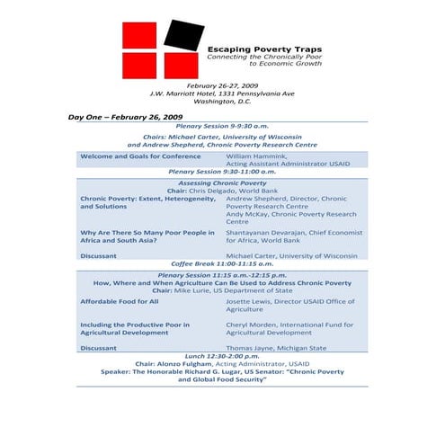 Escaping Poverty Traps: Connecting the Chronically Poor to Economic ...