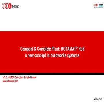 Compact & Complete Plant: ROTAMAT® Ro5 a new concept in headworks ...