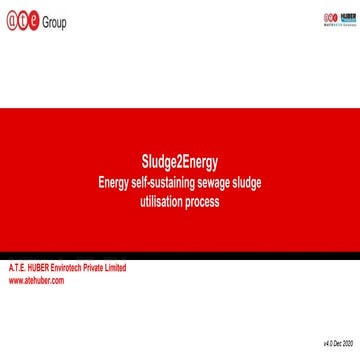 Sludge2Energy: Energy self-sustaining sewage sludge utilisation process ...