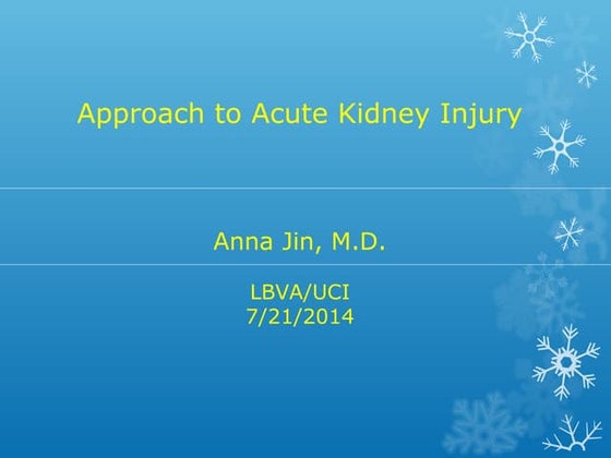 Acute kidney injury(AKI) | PDF | Lung and Respiratory Health | Diseases ...