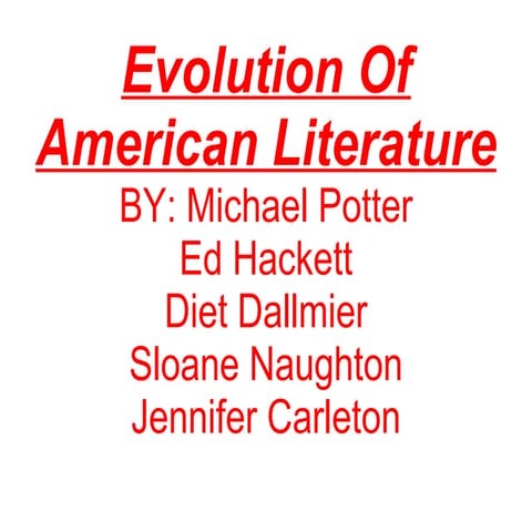 American Literature: Romanticism | PPTX