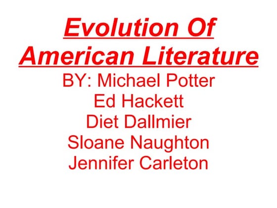 Representative Texts and Authors from North America.pptx