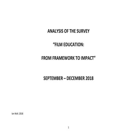 Final analysis of the film education survey | PPT