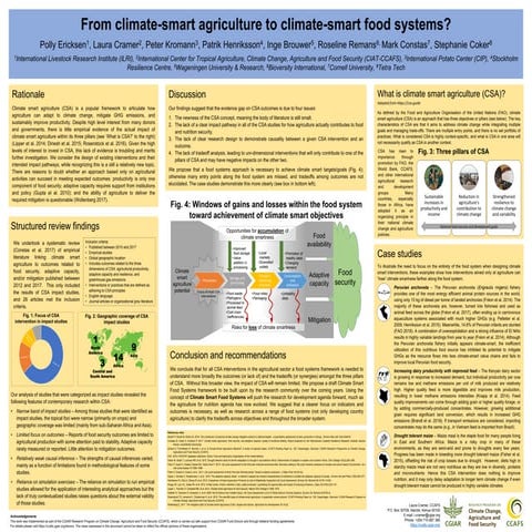 From climate-smart agriculture to climate-smart food systems? | PPT