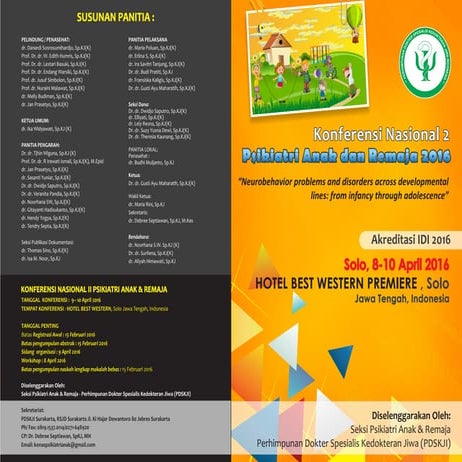 Final announcement ke-2 Konas Psikiatri Anak & Remaja | PDF