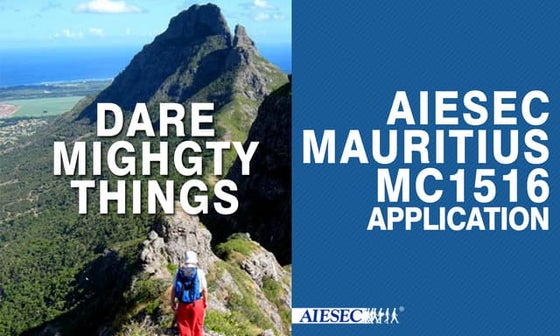 AIESEC MAURITIUS GLOBAL VILLAGE OCP APPLICATION | PDF
