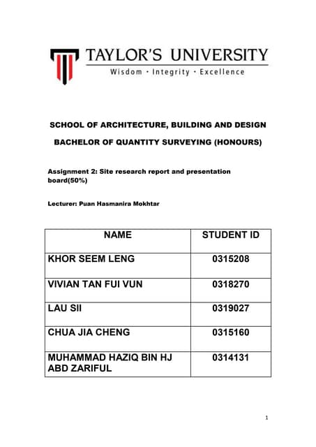 Construction technology 2 assignment brief | DOCX | Video Production ...