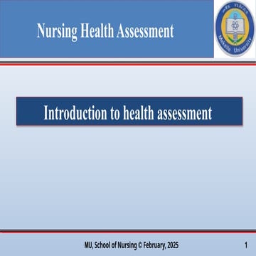 Nursing Health Assessment: Purpose, Types, Sources cld | PDF