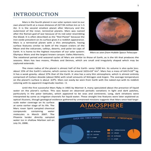 Geology of Mars | PDF | Geography | Science