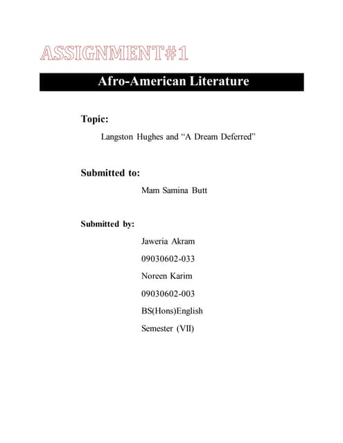 Langston Hughes | PPTX