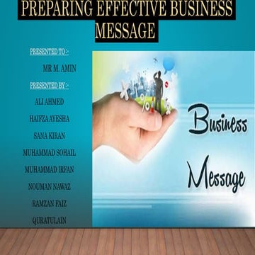 Preparing an effective business message | PPT