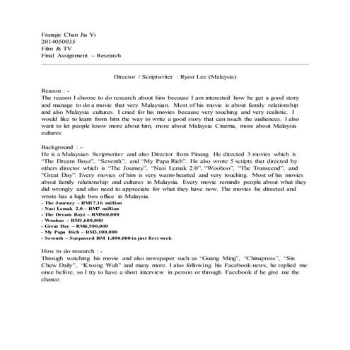 Final assignment research | PDF