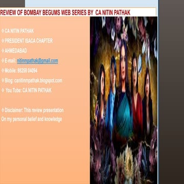 Bombay Begums review by CA NITIN PATHAK | PPT