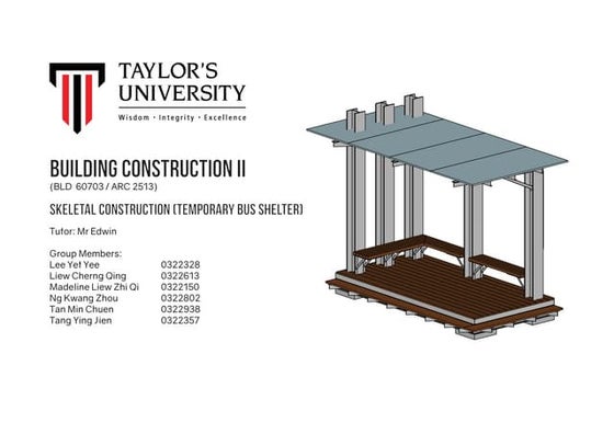 BUILDING CONSTRUCTION 2 - BUS SHELTER REPORT | PDF | Civil Engineering ...