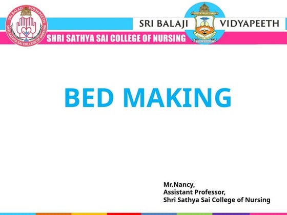 Bed making | PPTX