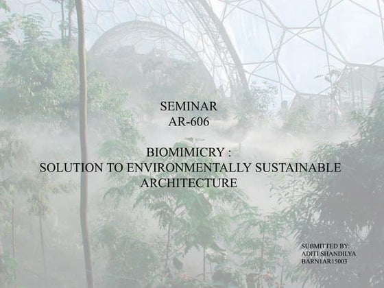 BIOMIMICRY IN DEPARTMENT OF CIVIL ENGINEERING PPT | PPTX | Civil ...