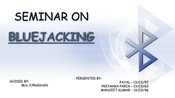 Bluejacking | PPT