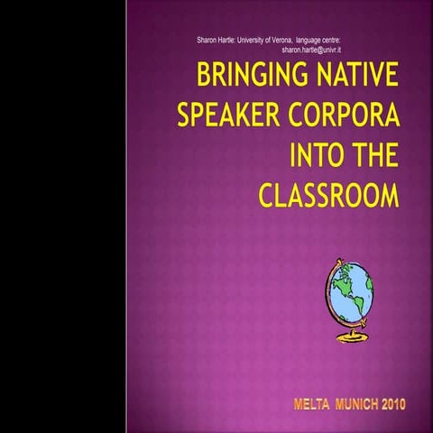 Final bringing native speaker corpora into the classroom final | PPT