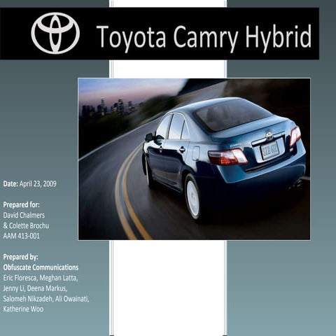 Final Draft Camry Final Presentation | PPT