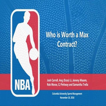 Final Case Competition - NBA Analytics | PPT