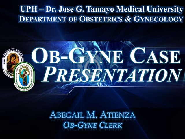 Case presentation ob | PPT