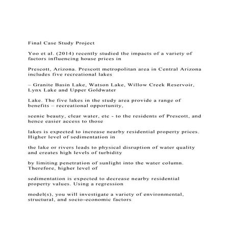 Final Case Study Project Yoo et al. (2014) recently studie.docx