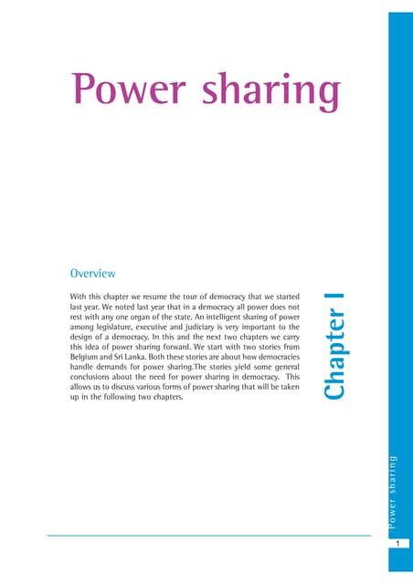 Power Sharing class 10 digraj singh rajput sir | PDF
