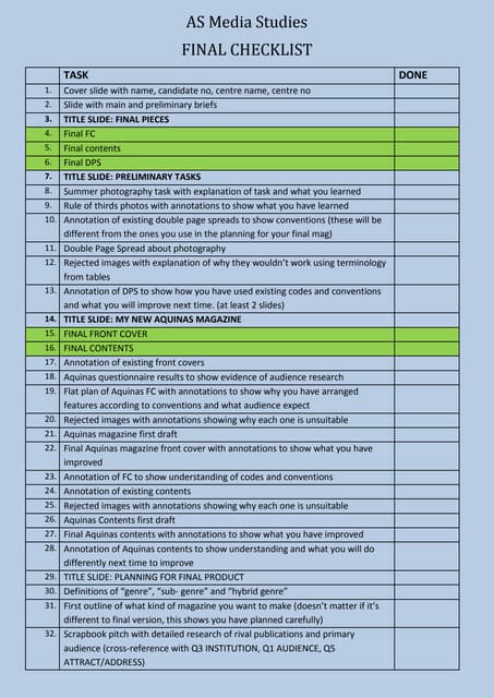 Production schedule example - headings | PDF