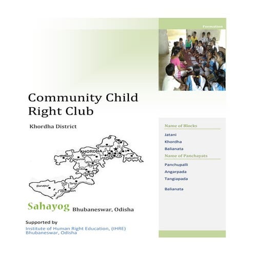 Final child right club formation report | PDF | Parenting Children Aged ...