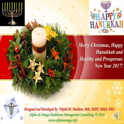 Hanukkah, Christmas 2016 and New Year 2017 greetings | PPT