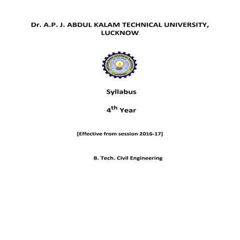 Final civil engineering syllabus 2 | PDF