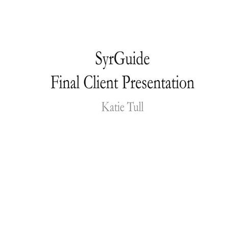 Client Presentation Draft | PPT