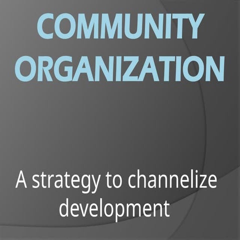 Phases and Methods of Community Organization | PDF