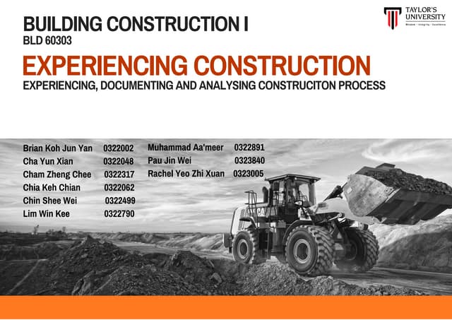 BUILDING CONSTRUCTION REPORT | PDF