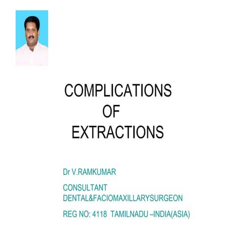 Finalcomplication of extraction | PPT
