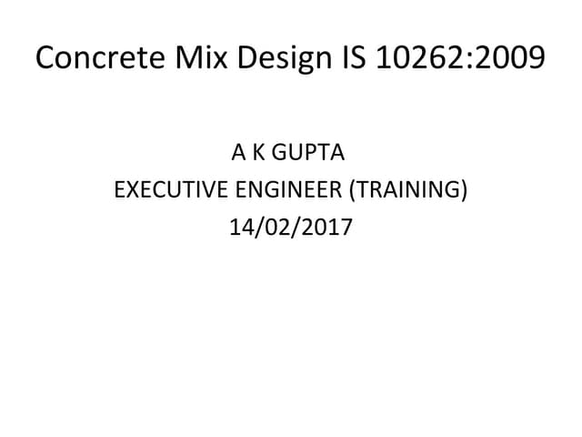 Concrete Mix Design by IS Code Method is code method uplod.pptx